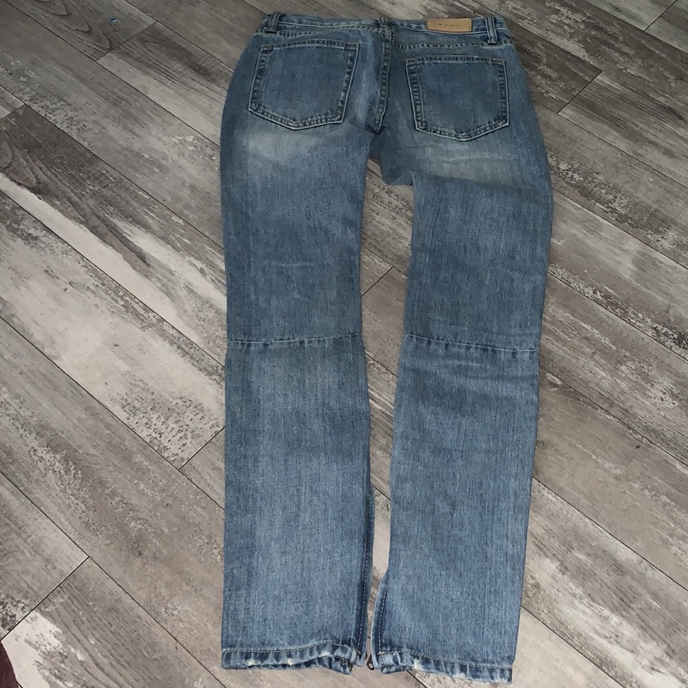 Mnml Zipper Ankle, Skinny Jeans, Rip Knees Sz30 - Gem